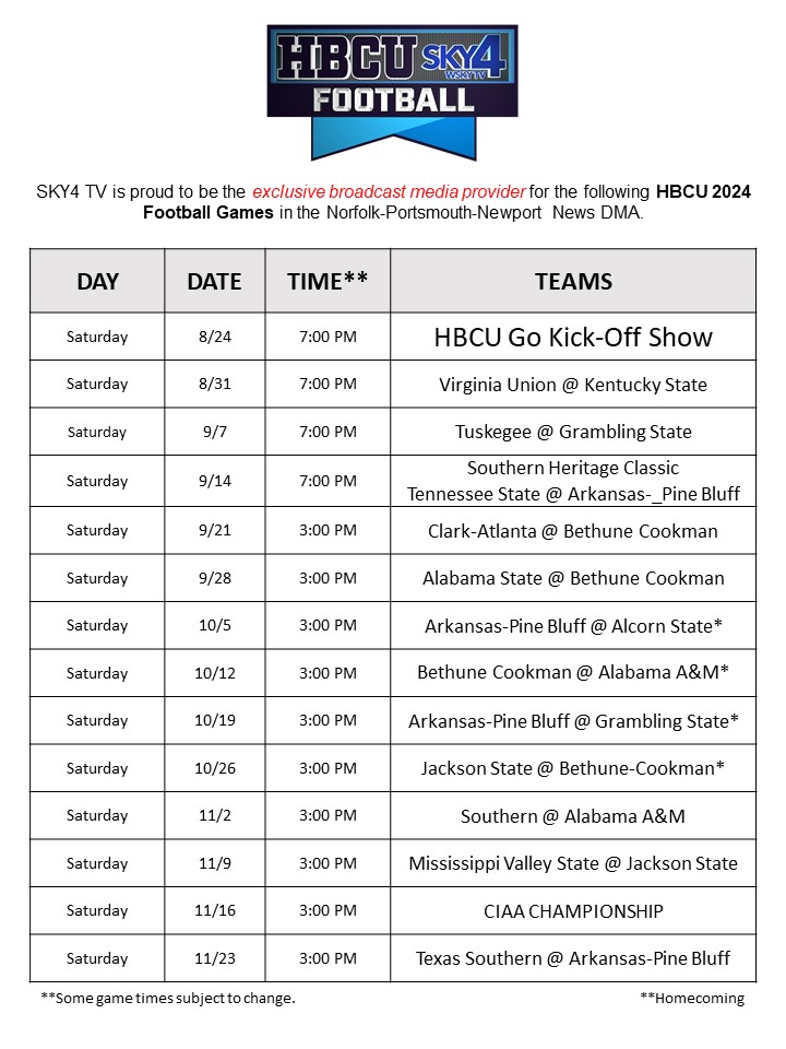 HBCU College Sports - SKY4-TV